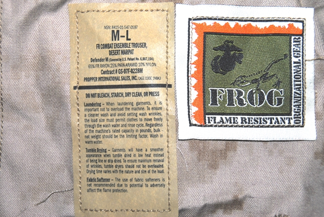 USMC NOMEX FIRE RESISTANT FROG DESERT MARPAT COMBAT ENSEMBLE SET (TOP ...
