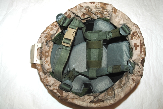 US MARINE CORPS - USMC MSA ACH MICH HELMET WITH REVERSIBLE COVER - LARGE