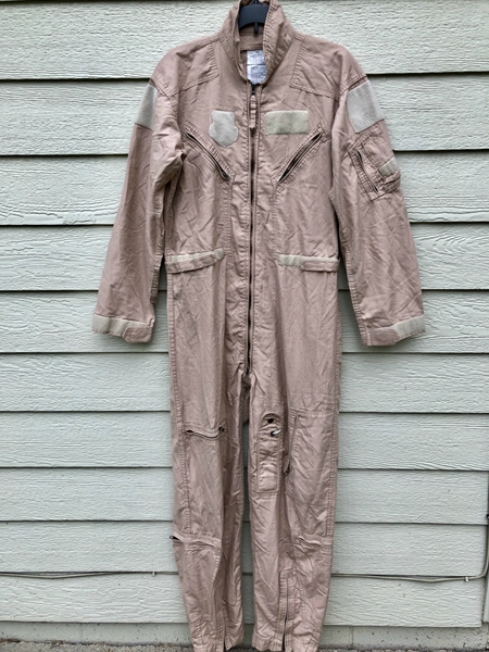 GENUINE US AIR FORCE TAN NOMEX FIRE RESISTANT FLIGHT SUIT CWU-27/P - 42L